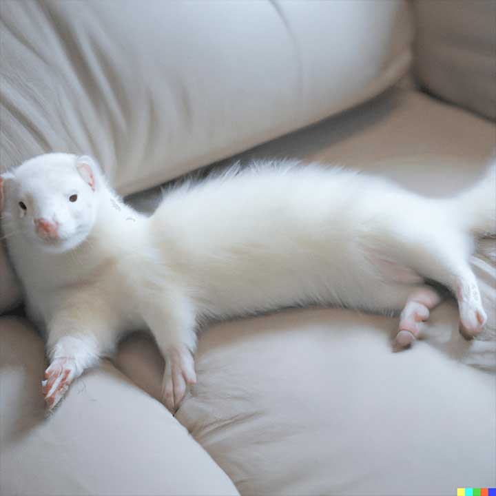 White Ferrets: The Adorable Guardians of Elegance and Grace! White Ferrets: The Adorable ...